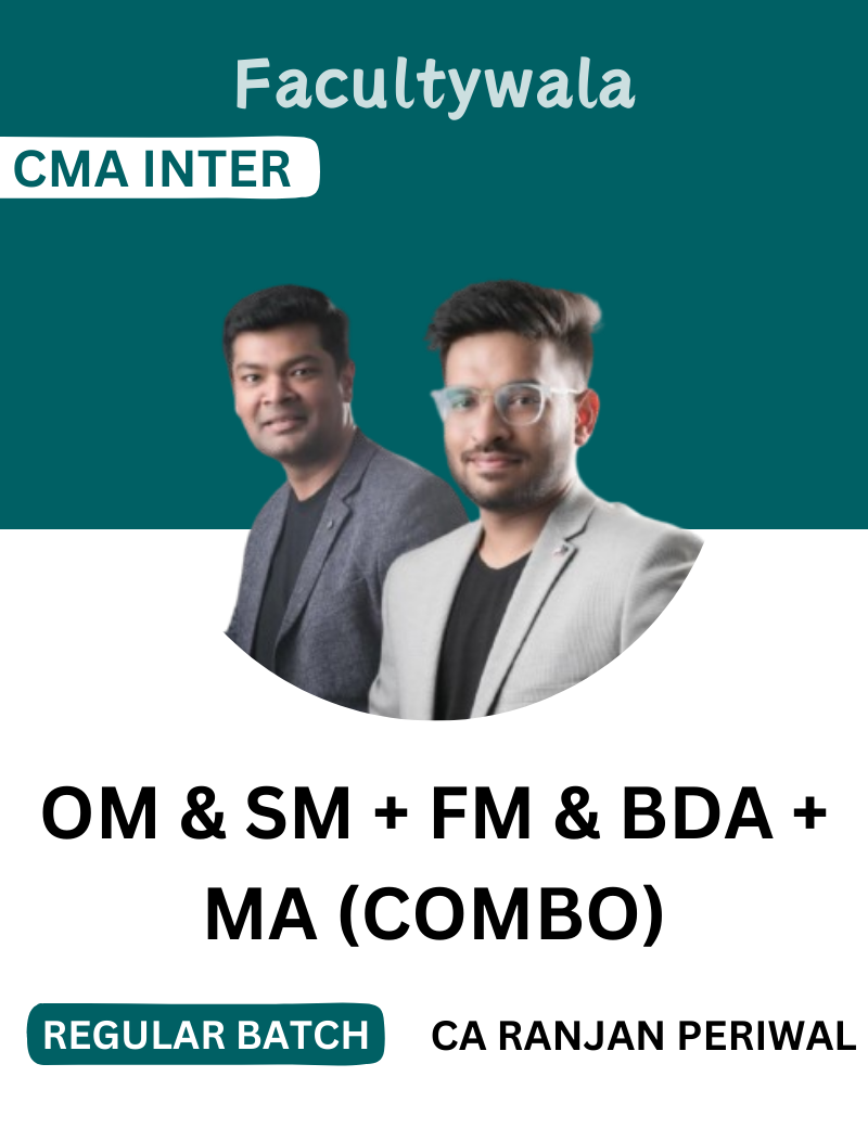 CMA Inter OM SM, FM BDA and MA Regular Batch Combo by CA Ranjan Periwal and CA Mayank Saraf ...